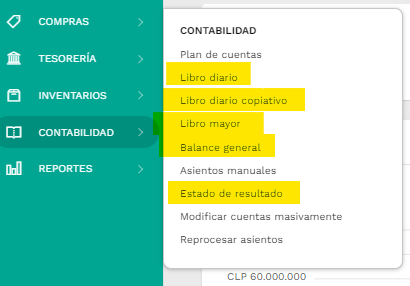 ¿Cómo accedo a mis libros y reportes contables? – Contabilium Chile
